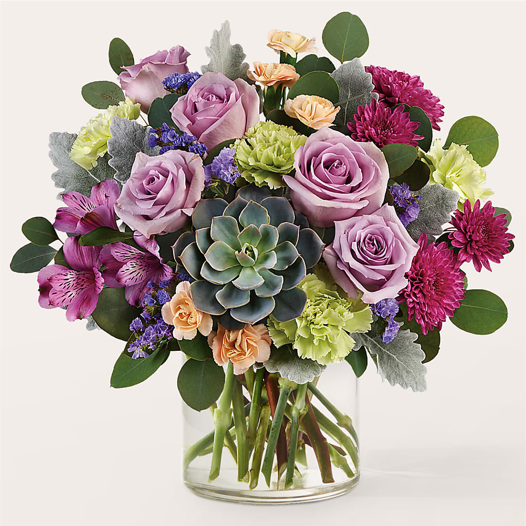 Botanical Dream Bouquet – green, lavender, purple flower arrangement ...