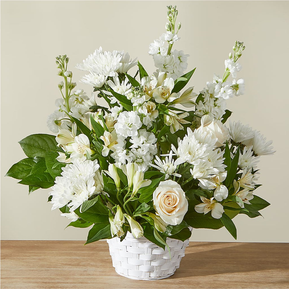 Eternal Affection Arrangement – white flower arrangement | Pleasanton ...